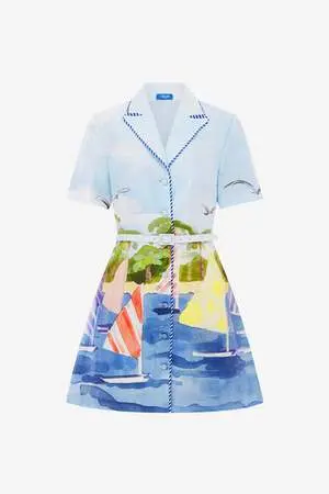 LEO LIN Brigitte Mini Dress - Nautical Print