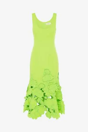 LEO LIN Emily Appliqué Midi Dress