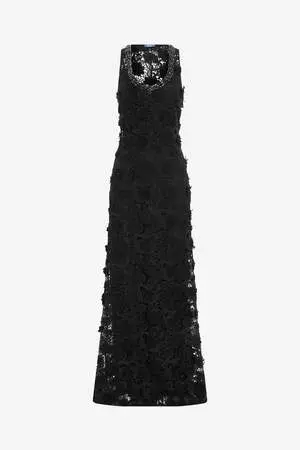 LEO LIN Helena Lace Embellished Maxi Dress