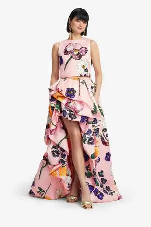 LEO LIN Iris Embellished Sleeveless Crop Top