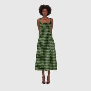 LEO LIN Odette Tweed Midi Dress - Houndstooth