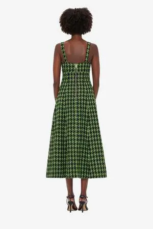 LEO LIN SHOPIFY Odette Tweed Midi Dress - Houndstooth