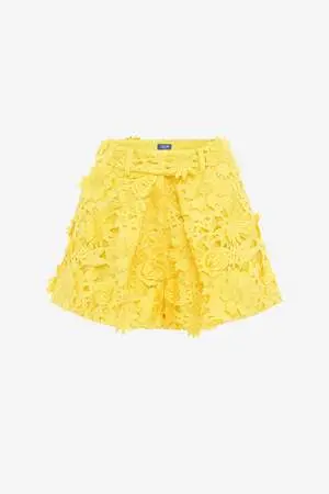 LEO LIN Josie Lace Shorts - Sunshine