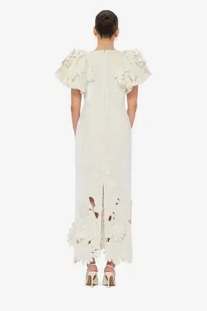 LEO LIN SHOPIFY Lucinda Velvet Appliqué Maxi Dress