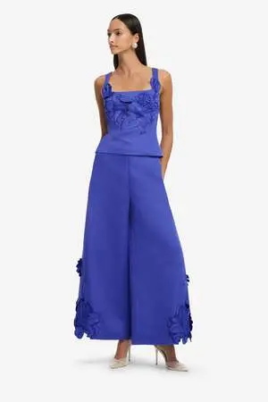 LEO LIN SHOPIFY Isadora Appliqué Top - Lapis