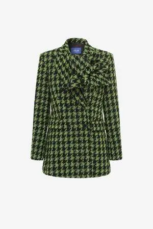 LEO LIN SHOPIFY Jazlyn Tweed Blazer - Houndstooth