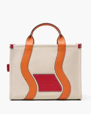 Marc Jacobs Wavy Canvas Tote Bag - Beige/orange