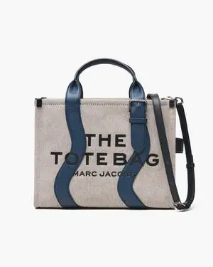 Marc Jacobs Wavy Canvas Tote Bag - Ivory/navy