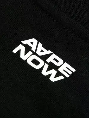 AAPE BY *A BATHING APE Logo-appliqué T-shirt - Black