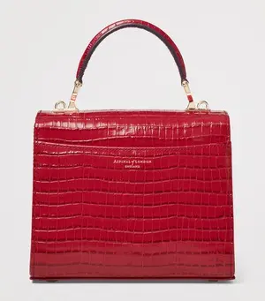 ASPINAL OF LONDON Midi Leather Mayfair Top-handle Bag - Red