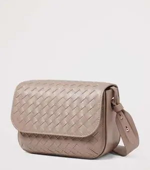 ASPINAL OF LONDON Woven Leather Ella Cross-body Bag - Neutral