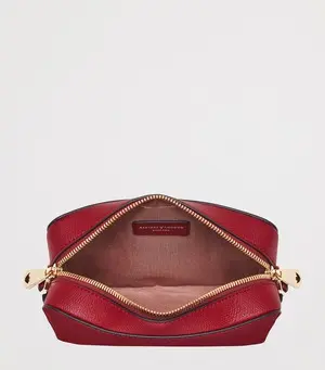 ASPINAL OF LONDON Leather Camera Crossbody Bag - Red