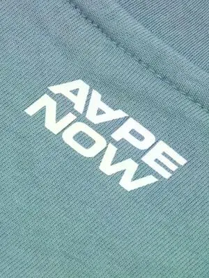 AAPE BY *A BATHING APE Round-neck Logo T-shirt - Blue