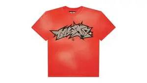 HELLSTAR Cracked Logo Print T-shirt - Red