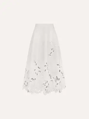 Oscar De La Renta Embroidered Skirts