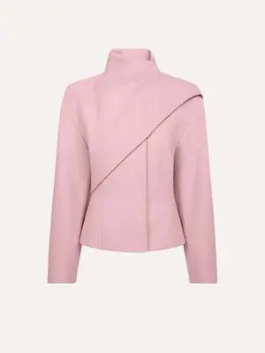 Oscar De La Renta Drape-detailed Wool Coat