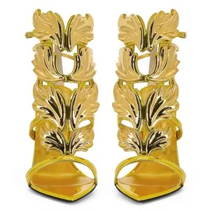 GIUSEPPE ZANOTTI Strappy Sandals With Stiletto Heel - Gold