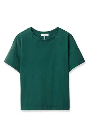 Rag & Bone Kelly Washed Boxy Cotton T-shirt - Forest