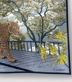 Cartier Santos Aéronaute Double-sided Scarf
