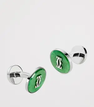 Cartier Sterling Double C De Cufflinks - Silver