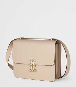 Cartier Mini Leather C De Shoulder Bag - Beige