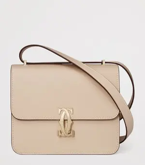 Cartier Mini Leather C De Shoulder Bag - Beige