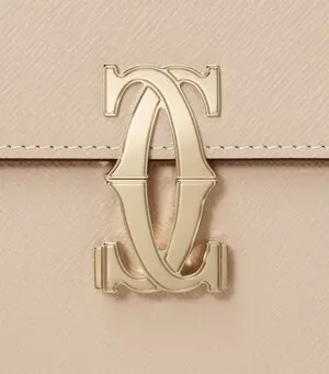 Cartier Mini Leather C De Shoulder Bag - Beige