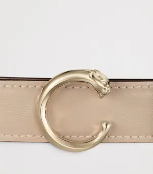 Cartier Small Leather Panthère De Belt - Beige