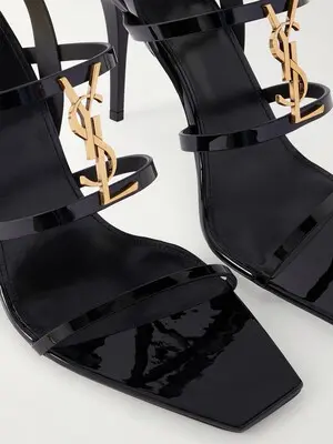 Saint Laurent Cassandra Embellished Patent-leather Pumps