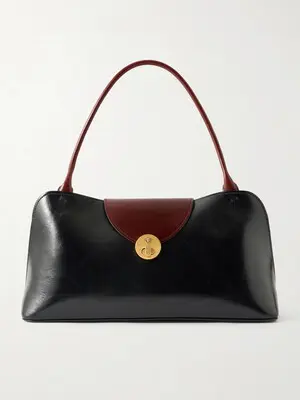 Versace Vivian Medium Textured-leather Shoulder Bag - Black