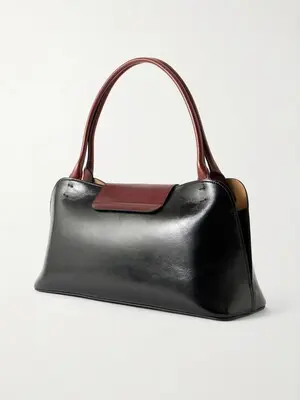 Versace Vivian Medium Textured-leather Shoulder Bag - Black