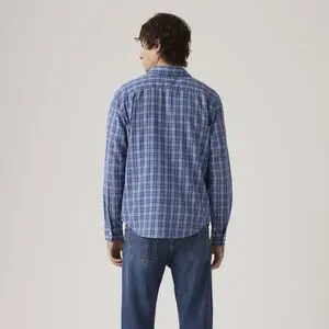 LEVI'S Classic One Pocket Standard Fit Cotton Linen Shirt - Hakan Plaid Sunshine