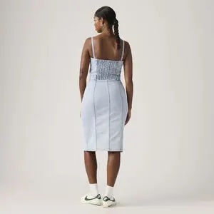 LEVI'S Denim Bustier Midi Dress - Not Surprised