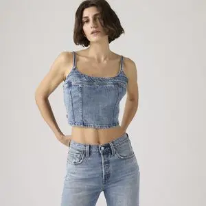 LEVI'S Jadine Denim Cami Tank Top - Twisted Stone Top