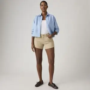 LEVI'S A-line Twill Shorts - White Pepper