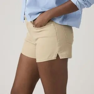 LEVI'S A-line Twill Shorts - White Pepper
