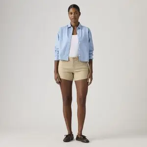 LEVI'S A-line Twill Shorts - White Pepper