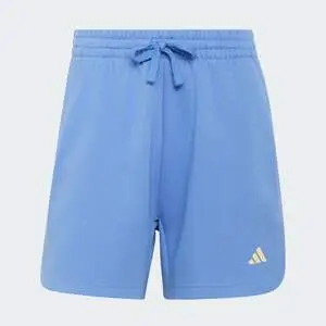 Adidas 3 Stripes Studio Fleece Loose Shorts - Blue Fusion