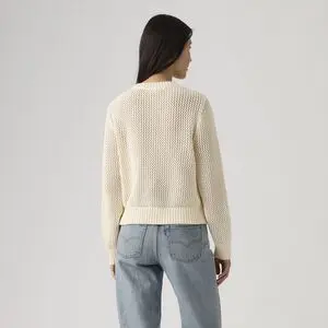 LEVI'S Gaelle Long-sleeve Crochet Pullover Sweater - Pristine
