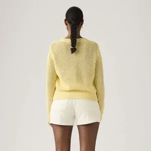 LEVI'S Gaelle Long-sleeve Crochet Pullover Sweater - French Vanilla
