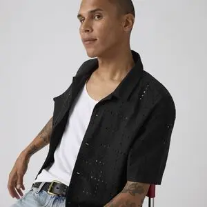 LEVI'S Sunset Camp Eyelet Shirt - Jet Black
