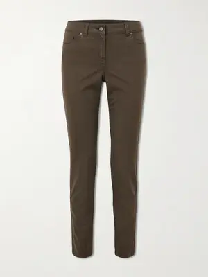 Purdey Stretch-cotton, Tencel And Silk-blend Twill Skinny Pants