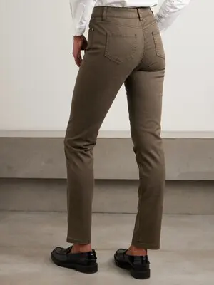 Purdey Stretch-cotton, Tencel And Silk-blend Twill Skinny Pants