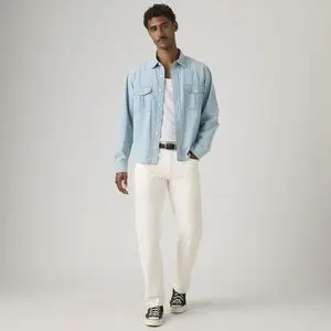 LEVI'S 502 Taper Authentic Soft Jeans 30x30 White Paper Garment Dye