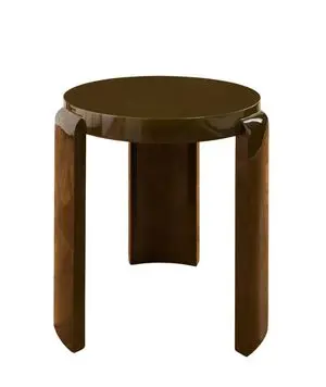 LOUISE ROE Spina Beechwood Stool - Green