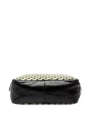 Prada 2000-2013 Leather Perspective Cubes Shoulder Bag