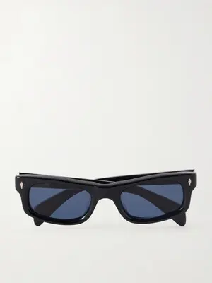 JACQUES MARIE MAGE Initials Rectangular-frame Sunglasses - Blue