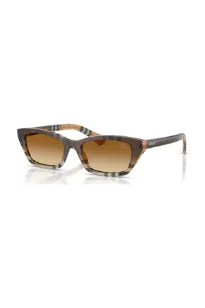 Burberry Sunglasses Rectangle Acetate Full Rim - Brown