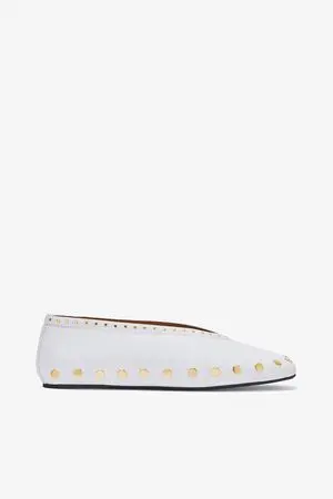 GANNI Jenny Ballerina Flats - White
