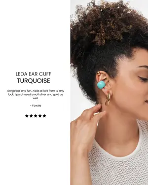 SOPHIE BLAKE Ear Cuff - Turquoise